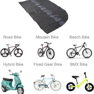 Bike Cover Waterproof Dustproof Cover for Indoor and Outdoor Use Rain Sun UV Wind Snow Proof Resistant Bicycle Storage (Black)