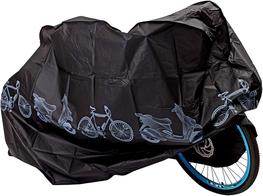 Bike Cover Waterproof Dustproof Cover for Indoor and Outdoor Use Rain Sun UV Wind Snow Proof Resistant Bicycle Storage (Black)