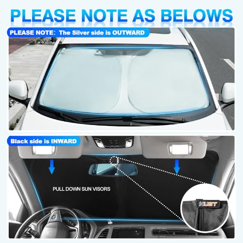 KUST Windshield Sun Shade for Subaru Crosstrek Wagon 2024 2023 2022 2021 2020 2019 2018 Window Sunshade Sun Visor Protector Foldable Blocks UV Rays Keep Your Car Cooler