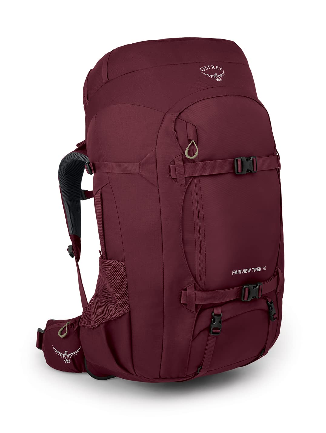 Osprey Fairview Trek 70L Women's Travel Backpack, Zircon Red