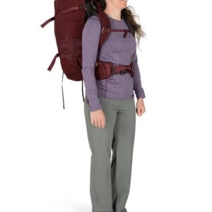 Osprey Fairview Trek 70L Women's Travel Backpack, Zircon Red