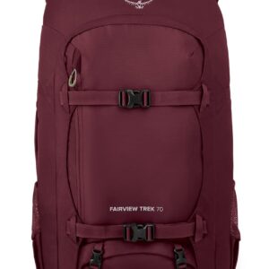 Osprey Fairview Trek 70L Women's Travel Backpack, Zircon Red