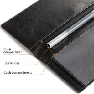 CoBak Premium Leather Checkbook Cover - RFID Blocking, Classic Design, Slim & Durable - Perfect for Personal & Business Checks