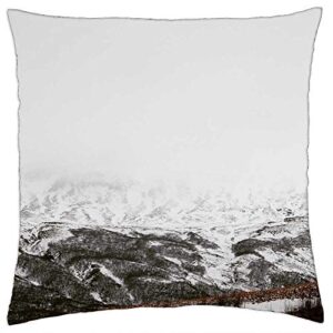 lesgaulest throw pillow cover (16x16 inch) - nature landscape mountain travel adventure trek