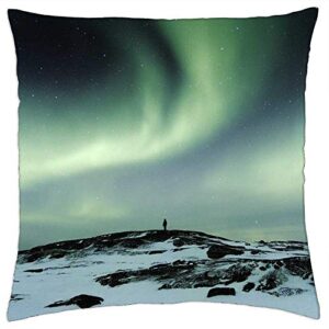 lesgaulest throw pillow cover (16x16 inch) - nature landscape mountain peak summit trek hike