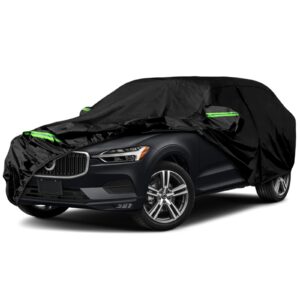 waterproof car covers replace for 2008-2024 volvo xc60, 6 layers all weather custom-fit car cover with zipper door & windproof bands for snow rain dust hail protection (xc60)