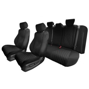 fh group custom fit seat covers for 2023-2024 honda accord lx sport sport se ex ex-l, car seat covers full set, black neoprene seat covers, waterproof car seat cover, honda accessories