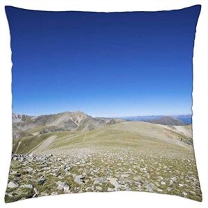 lesgaulest throw pillow cover (24x24 inch) - nature landscape mountain travel adventure trek 5