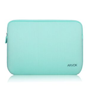 arvok 17-17.3 inch laptop sleeve multi-color size choices case/water-resistant neoprene notebook computer pocket tablet briefcase carrying bag/pouch skin cover for hp/dell/lenovo/asus/acer light green