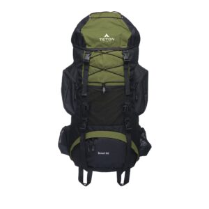 TETON 55L Scout Internal Frame Backpack for Hiking, Camping, Backpacking, Rain Cover Included