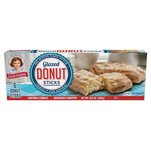 little debbie donut sticks 6 individually wrapped snack cakes, 10 oz box