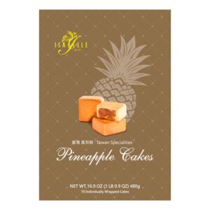 isabell pineapple cake 10piece box, 16.9 ounce