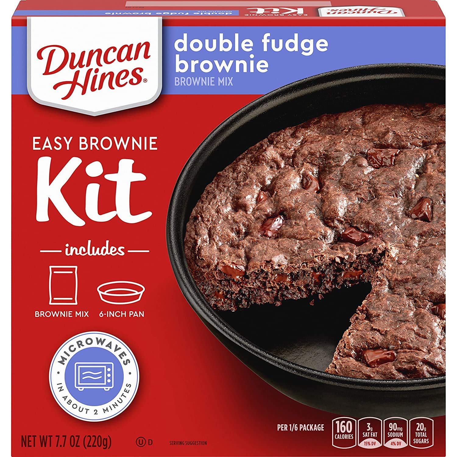 Duncan Hines Easy Brownie Kit Double Fudge Brownie Mix, 7.7 OZ