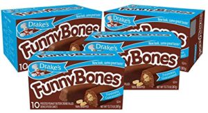 drake's funny bones 40 twin-wrapped peanut creme-filled devils food cakes (pack of 4)