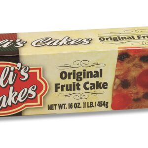 Fruitcake - Made From The Finest Fruits and Nuts - Wrapped For Freshness - 1lb Fruit Cake - By Carli's Cakes