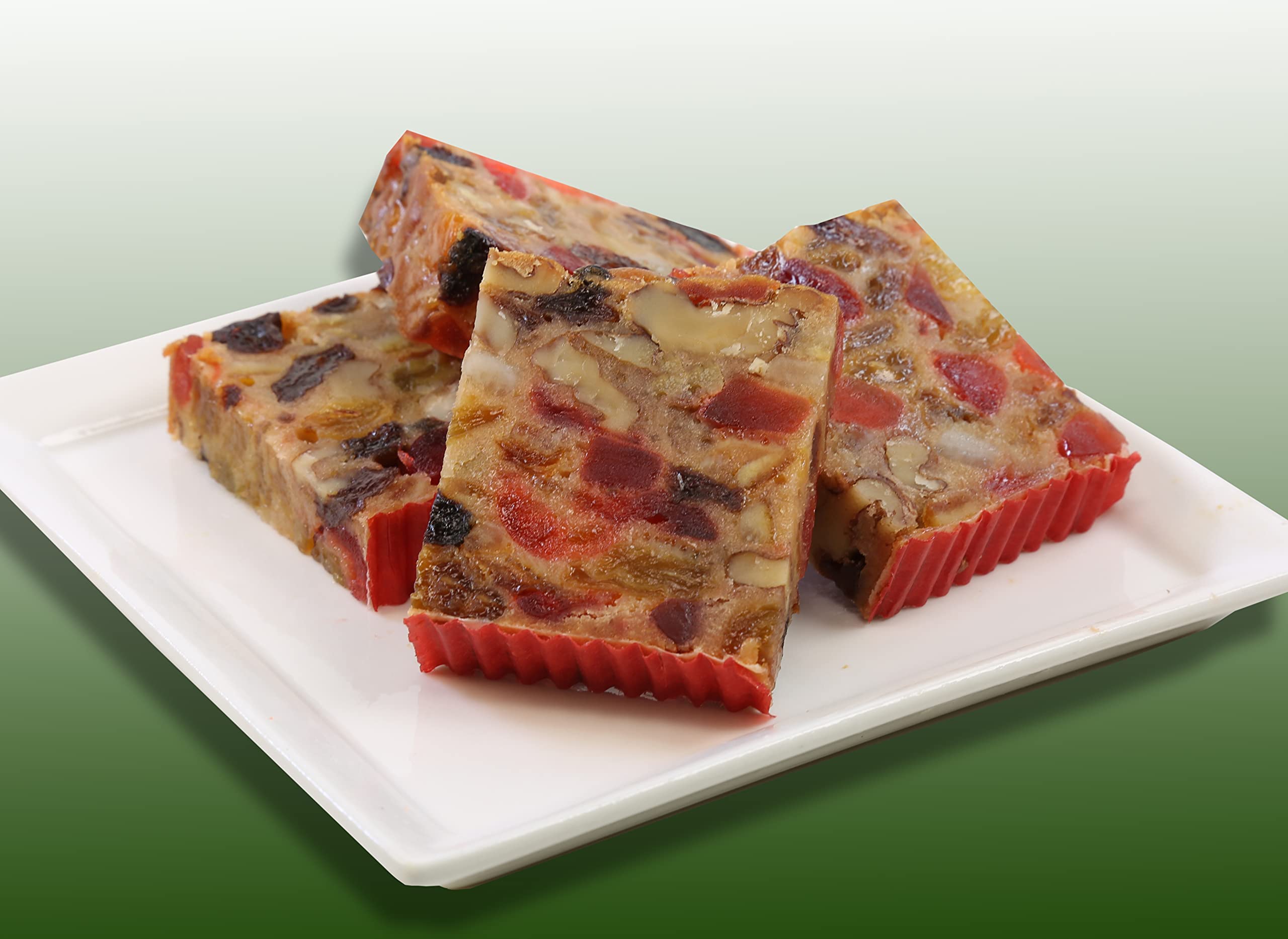 Fruitcake - Made From The Finest Fruits and Nuts - Wrapped For Freshness - 1lb Fruit Cake - By Carli's Cakes