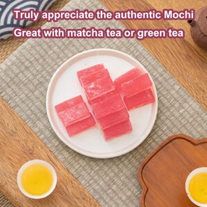 GRELIM Japanese Sakura Mochi Candy 11.3Oz, Traditional Cherry Blossom Rice Cakes Individually Wrapped No Artificial Colors and Preservatives 320g