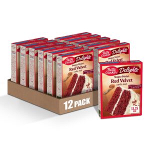 betty crocker delights super moist red velvet cake mix, 13.25 oz. (pack of 12)