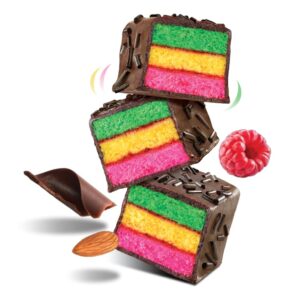 The Original Cakebites by Cookies United, Grab-and-Go Bite-Sized Snack (Classic Italian Rainbow, 8 Pack)