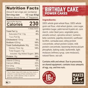 Kodiak Cakes Power Cakes - Protein Pancake Mix & Waffle Mix - 100% Whole Grain- Birthday Cake Flavor (Pack of 6)