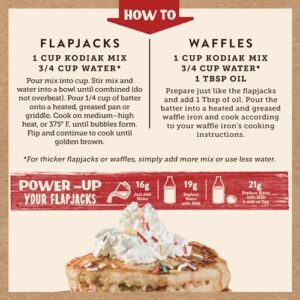 Kodiak Cakes Power Cakes - Protein Pancake Mix & Waffle Mix - 100% Whole Grain- Birthday Cake Flavor (Pack of 6)