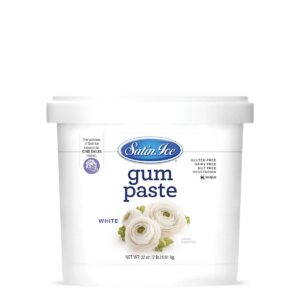 satin ice white gum paste, vanilla, 2 pound