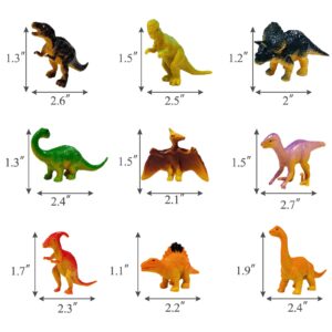 GLAHORSE 26 PCS Dinosaur Cake Toppers With Dinosaur Eggs Leaves Trees Cake Decorations For Birthday Party,Dinosaur Themed Party, Wild Animals Party,Kids Party Cake Decorations (Dinosaur-E)