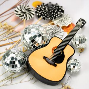 15 PCS Guitar Cake Toppers Disco Ball Cake Toppers Music Theme Birthday Cake Toppers Guitar Model Cake Decorations For Musician Birthday Party Rock Theme Party Guitar Theme party Supplies