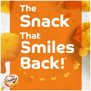 Goldfish Cheddar Cheese Crackers, Baked Snack Crackers, 1 oz On-the-Go Snack Packs, 20 Count Box