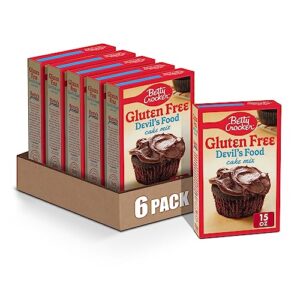 betty crocker gluten free devil's food cake mix, 15 oz. (pack of 6)