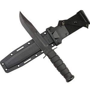 KA-BAR #1213 Black Straight Edge Knife / Hard Sheath