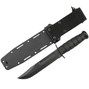 KA-BAR #1213 Black Straight Edge Knife / Hard Sheath