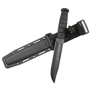 KA-BAR #1213 Black Straight Edge Knife / Hard Sheath