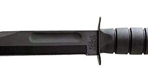 KA-BAR #1213 Black Straight Edge Knife / Hard Sheath