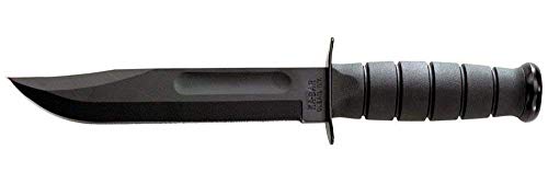 KA-BAR #1213 Black Straight Edge Knife / Hard Sheath