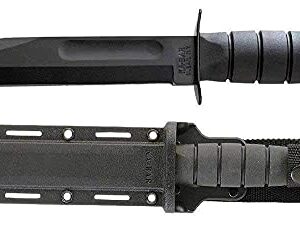 KA-BAR #1213 Black Straight Edge Knife / Hard Sheath