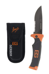 bear grylls survival series, folding sheath knife, stainless steel