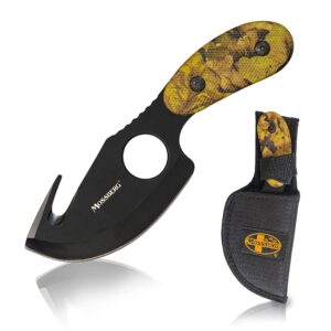 mossberg fixed blade knife, all in one skinning knife with gut-hook, for hunters and outdoors enthusiasts