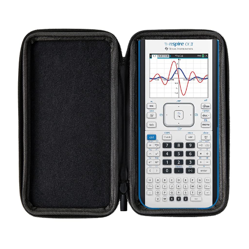 WYNGS Protective Case for TI Nspire CX/TI Nspire CX CAS/TI Nspire CX II/TI Nspire CX II CAS/HP Prime Graphing Calculator in black