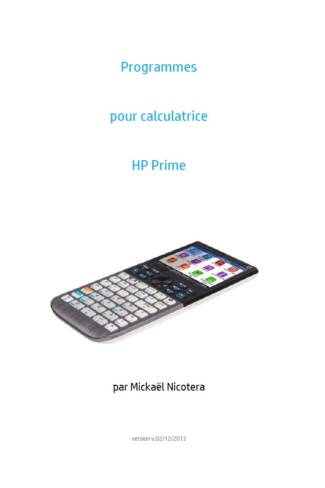 Programmes pour calculatrice HP Prime (French Edition)