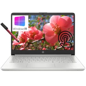 [windows 11 s] hp 14 14" touchscreen laptop computer, intel core i3 1115g4 up to 3.2ghz (beat i5-10210u), 16gb ddr4 ram, 512gb pcie ssd, 802.11ac wifi, bluetooth 4.2, webcam, silver, 64gb flash stylus