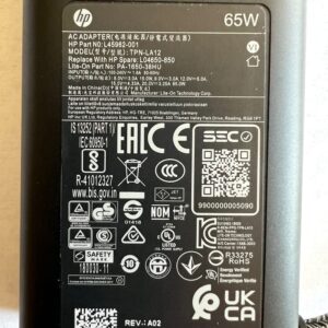 New Replacement HP 65W USB C AC Adapter for HP Spectre 13 x360 2019 13-AP Folio 13-ak0000 Elite x2 1013 G3, Comaptible P/N: L04540-001, L04650-850, PA-1650-38HT, TPN-LA12