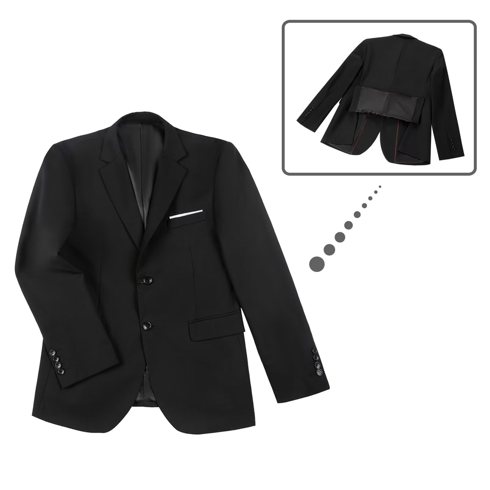 Men Suits Slim Fit Black Business Wedding 3 Piece Tux Groomsmen Prom Blazer Jacket Vest Pants with Tie Men Suit Set XXL