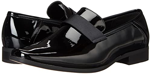 Calvin Klein Men's Bernard Loafer, Black Patent, 11.5