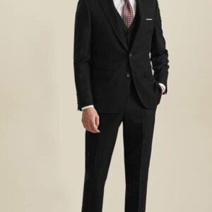 Men Suits Slim Fit 3 Piece Black Business Wedding Suits Tuxedos Groomsmen Prom Blazer Jacket Vest Pants Men Suit Set M