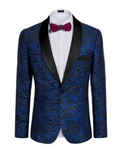 coofandy men's floral tuxedo suit jacket slim fit dinner jacket party prom wedding blazer jackets