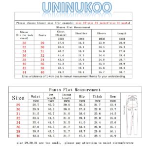 UNINUKOO Mens Suits Slim Fit 3 Piece Jacquard Suit 1 Button Shawl Collar Wedding Formal Tuxedo for Men US Size 32 White