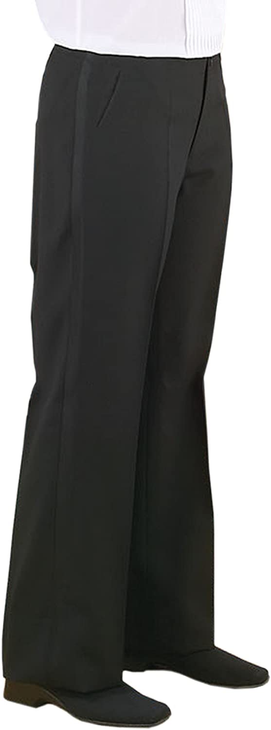 NEIL ALLYN Tuxedo Pants for Men - Comfort Fit Expandable Waist Black 36