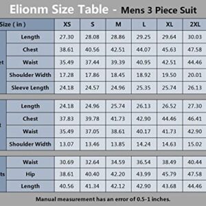 Mens Suit Slim Fit 3 Piece Gray Dress Wedding Tuxedo Pinstripe Suits for Mens Jacket Blazer Vest Pants,XXL