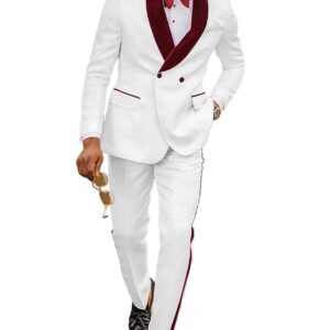 Prom Tuxedos for Men Ivory Fashion Young Men Floral Blazer Suit Jacket Dinner Party Prom Tux